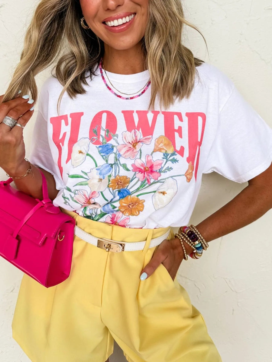 FLOWER MARKET Graphic T Shirt – Femmebot Clothing